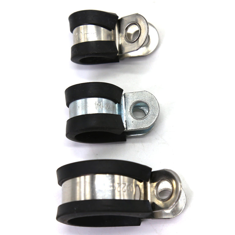 Rubber Lined Stainless Steel P Clips, Metal P Type Clamp,